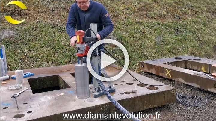 Carotteuse PCS200 pour carotter a sec sans poussiere dans le beton arme ...